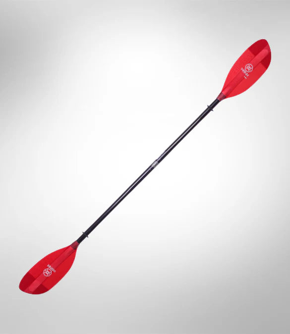 Werner Shuna Fiberglass Adjustable 200-220 Red 2-Piece Paddle – 101 Surf Sports